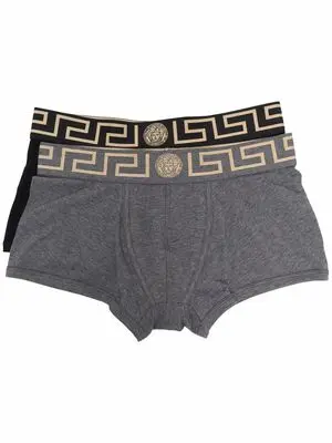 Versace Two Piece Set Logo Boxers - Black