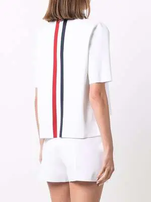 Thom Browne Rwb Intarsia-knit Top