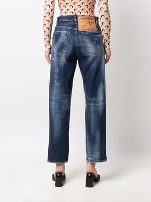 Dsquared2 Distressed High-waisted Jeans