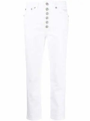 DONDUP Cropped Denim Jeans - White