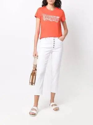 DONDUP Cropped Denim Jeans - White