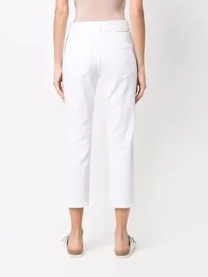 DONDUP Cropped Denim Jeans - White