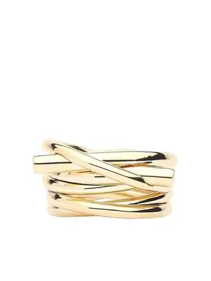 FERRAGAMO Gancini Layered Ring - Gold