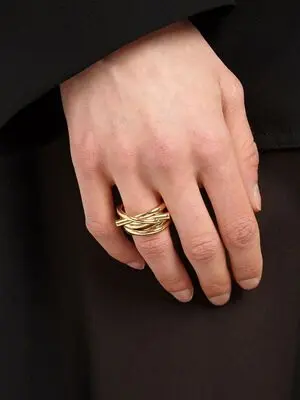 FERRAGAMO Gancini Layered Ring