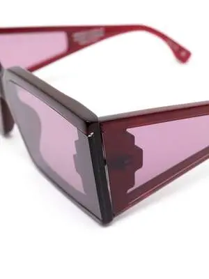 MARCELO BURLON COUNTY OF MILAN Fagus Square-frame Sunglasses - Red