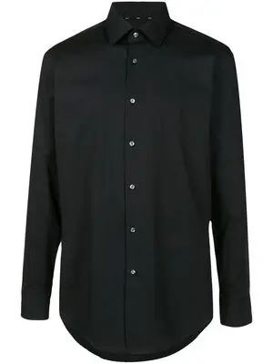 BOSS Curved-hem Button-down Shirt