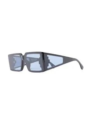 MARCELO BURLON COUNTY OF MILAN Fagus Square-frame Sunglasses - Black