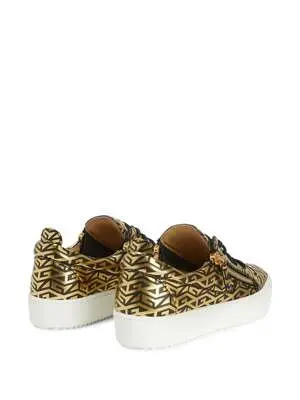 GIUSEPPE ZANOTTI Gail Monogram Sneakers - Gold