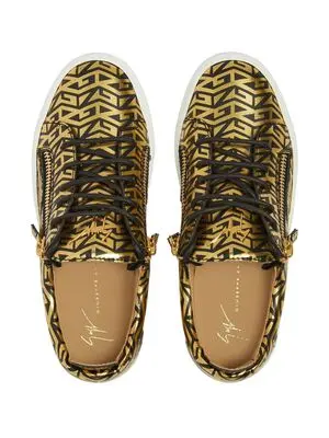 GIUSEPPE ZANOTTI Gail Monogram Sneakers - Gold
