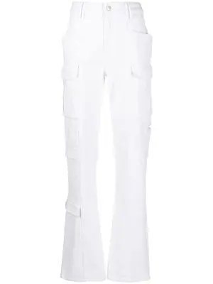 Isabel Marant Étoile Vokayo Straight-leg Cargo Jeans - White