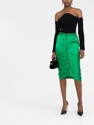 TOM FORD Zip-up Draped Pencil Skirt