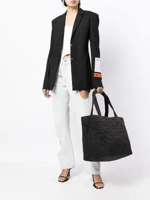 VEECOLLECTIVE Quilted Tote Bag - Black