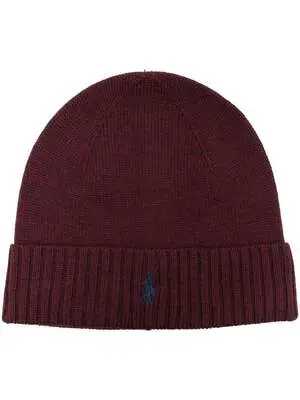 Ralph Lauren Embroidered Logo Beanie - Red