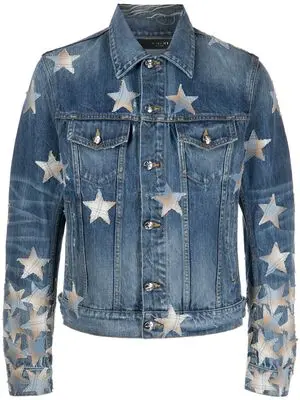 Amiri Printed Star Patch Denim Jacket