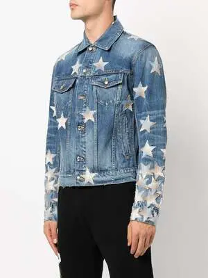 Amiri Printed Star Patch Denim Jacket