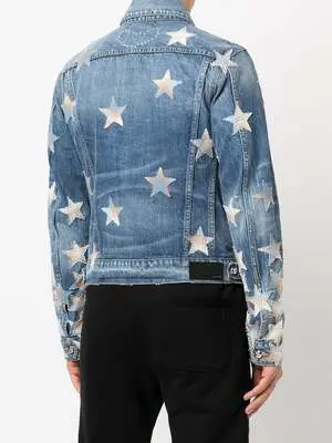Amiri Printed Star Patch Denim Jacket