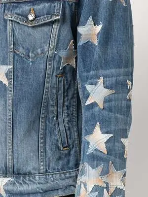 Amiri Printed Star Patch Denim Jacket