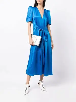 Stella McCartney V-neck Tied-waist Midi Dress