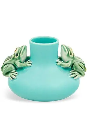BORDALLO PINHEIRO Jarra Rãs' Frog-ornament Vase - Green
