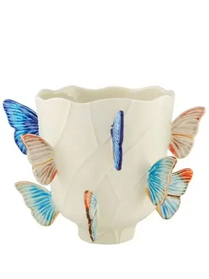BORDALLO PINHEIRO Cloudy Butterflies' Vase - Neutrals