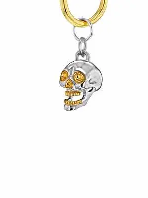 TRUE ROCKS Skull Pendant Hoop Earring