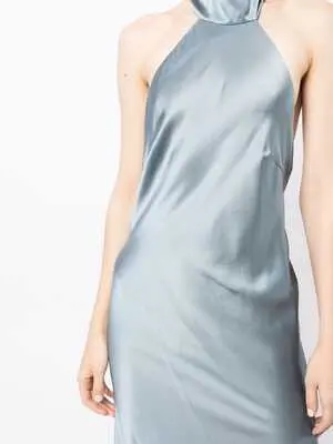 Michelle Mason Backless Gown - Blue
