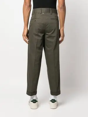 GOLDEN GOOSE Straight-leg Cropped Trousers - Green