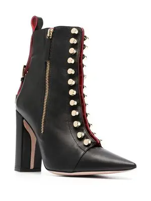 HARDOT Buckle-detail Leather Ankle Boots