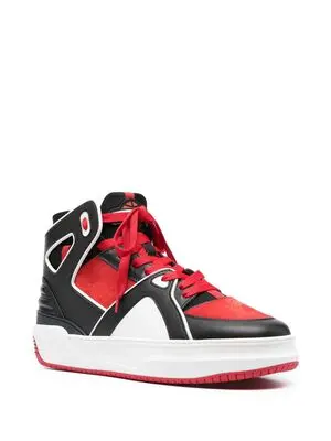JUST DON Basketball Courtside High-top Sneakers - Red