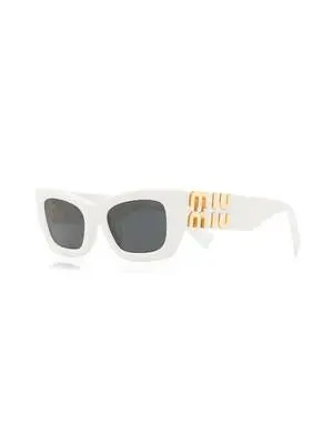 Miu Miu Logo-plaque Rectangular Sunglasses