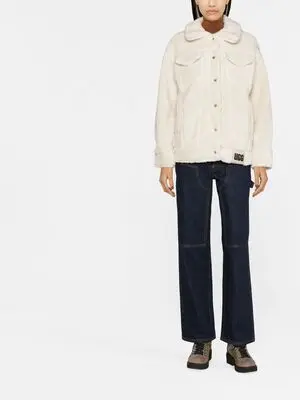 UGG Button-up Faux Shearling Jacket - Neutrals