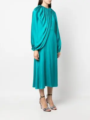Colville Draped-detail Silk Midi Dress