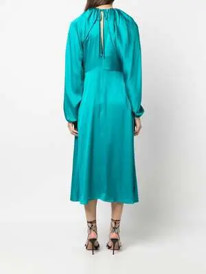 Colville Draped-detail Silk Midi Dress