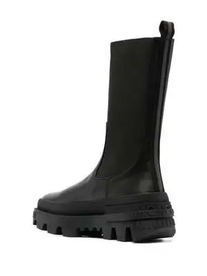 Moncler Ridged-sole Panelled Boots - Black
