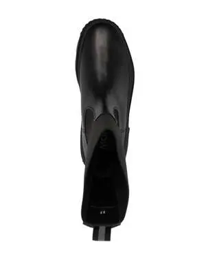 Moncler Ridged-sole Panelled Boots - Black