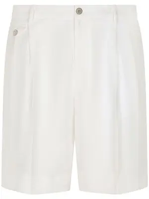 Dolce & Gabbana Tailored Linen Shorts - White