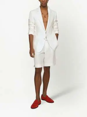 Dolce & Gabbana Tailored Linen Shorts - White