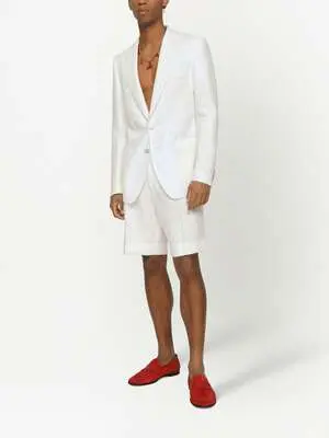 Dolce & Gabbana Tailored Linen Shorts - White