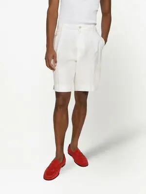 Dolce & Gabbana Tailored Linen Shorts - White