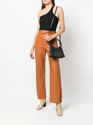 Staud Leather Shoulder Bag - Black