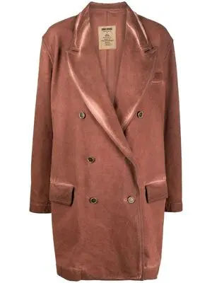 UMA WANG Bleached-effect Double-breasted Coat