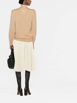 JIL SANDER Roll-neck Wool Jumper - Brown