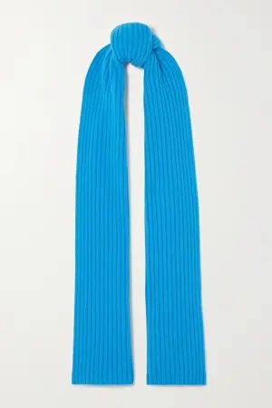Arch4 Nancy Ribbed Cashmere Scarf Blue