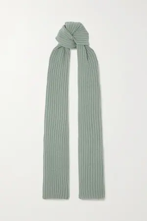 Arch4 Nancy Ribbed Cashmere Scarf Brown