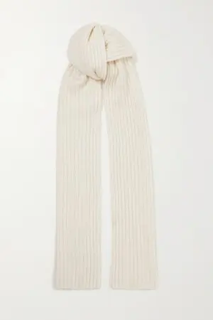 Arch4 Nancy Ribbed Cashmere Scarf Ivory