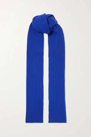 Arch4 Nancy Ribbed Cashmere Scarf Royal Blue