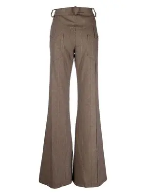 BARBARA BOLOGNA Checked Flared Trousers