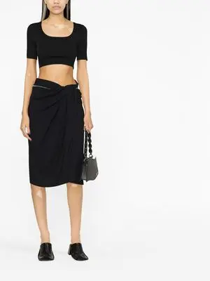 Jacquemus Bodri Gathered Midi Skirt