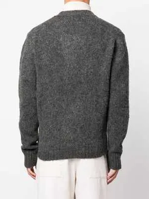 Aspesi Button-up Wool Cardigan - Grey