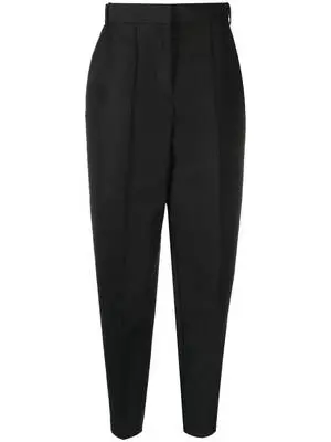 Tory Burch High-waisted Tapered Trousers - Black